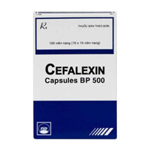 Cefalexin Capsules BP 500 PMP 10 vỉ x 10 viên - Nhà Thuốc Phương Châu
