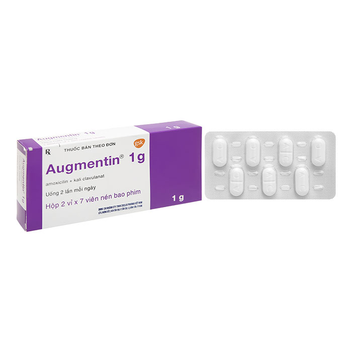 Augmentin 1g Gsk 2 vỉ x 7 viên - Nhà Thuốc Phương Châu