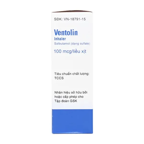 Ventolin Inhaler 100mcg/liều xịt 1 chai x 200 liều – Hỗn dịch xịt hen ...