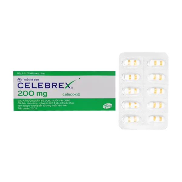 Celebrex 200mg Pfizer 3 vỉ x 10 viên - Giảm đau, kháng viêm xương khớp ...