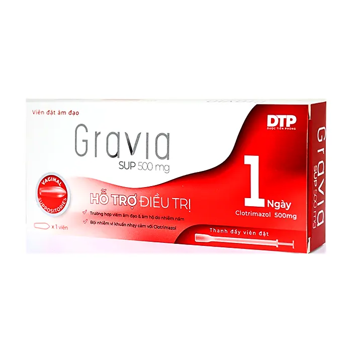 Thuốc Gravia sup 500mg CPC1 ( 1 viên) - Nhà Thuốc Phương Châu