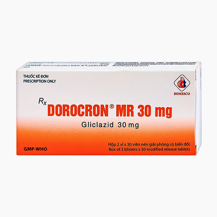 Dorocron MR 30mg (2 vỉ x 30 viên) - Điều trị đái tháo đường tuýp 2 ...