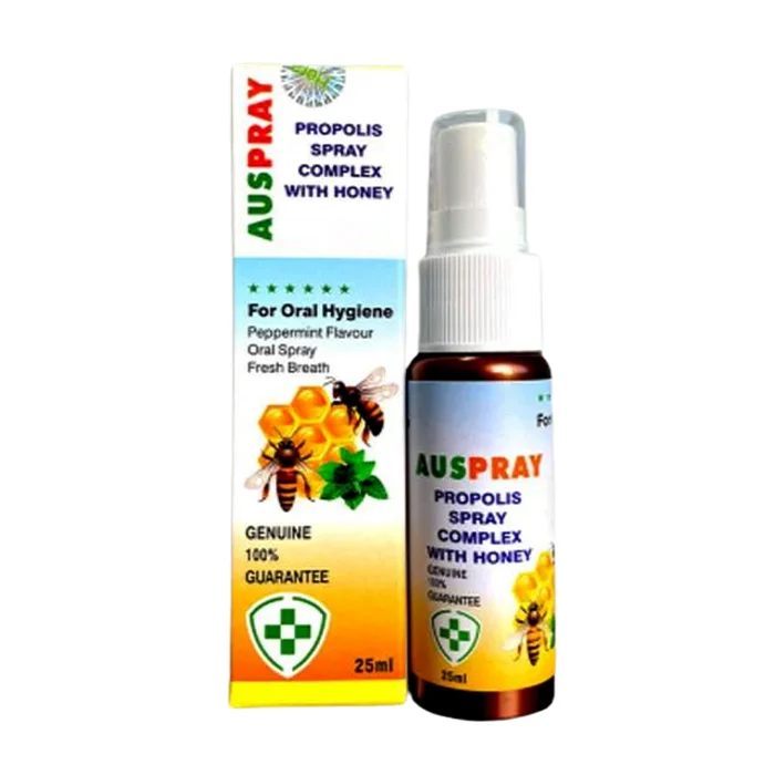 Auspray Propolis Spray Complex With Honey 25ml - Xịt họng keo Ong giảm ...