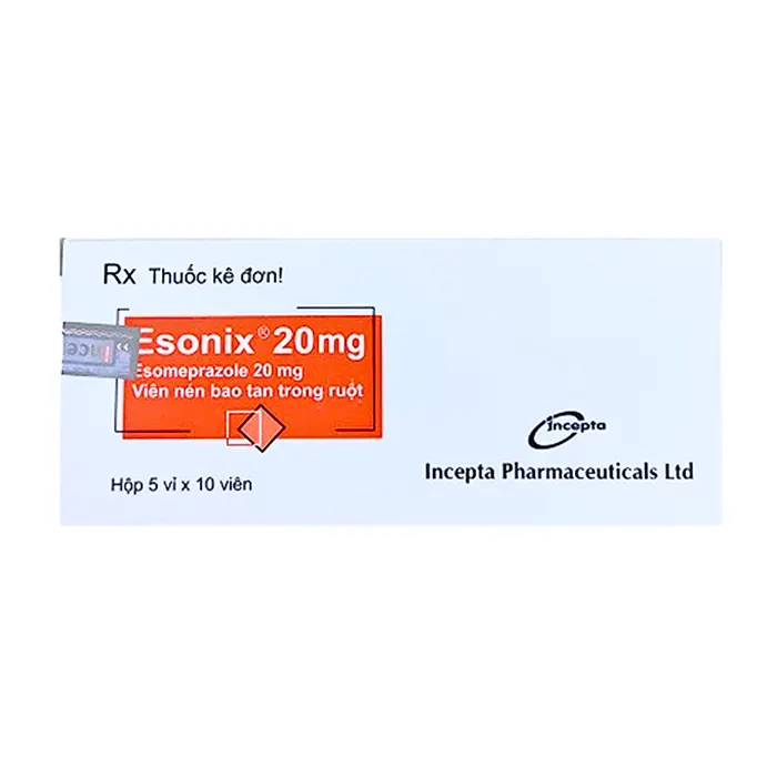 Esonix 20mg (5 vỉ x 10 viên) - Điều trị trào ngược thực quản - Nhà ...