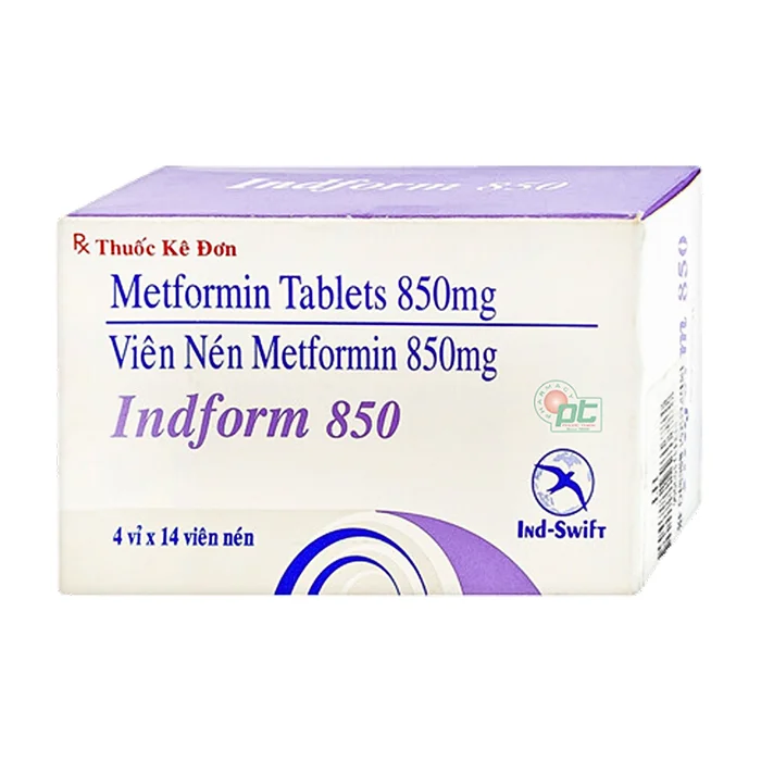 Indform 850mg (4 vỉ x 14 viên) - Điều trị đái tháo đường tuýp 2 - Nhà ...