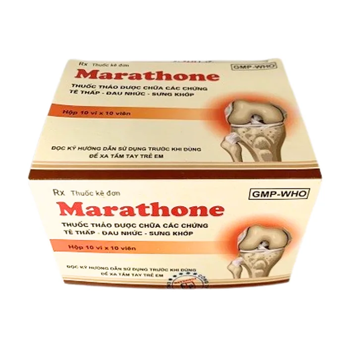 Marathone (10 vỉ x 10 viên) - Chữa các chứng tê thấp, đau nhức, sưng ...