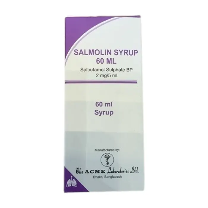 Salmolin Syrup 2mg/5ml (chai 60ml) - Điều trị bệnh hen, co thắt phế ...
