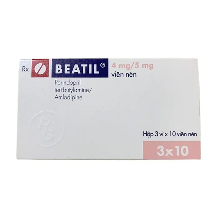 Beatil 4mg/5mg (3 vỉ x 10 viên) - Điều trị tăng huyết áp vô căn, bệnh ...