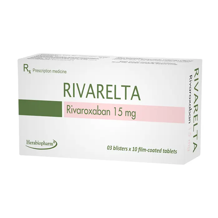 Rivarelta 15mg (3 vỉ x 10 viên) - Phòng ngừa đột quỵ và thuyên tắc mạch ...