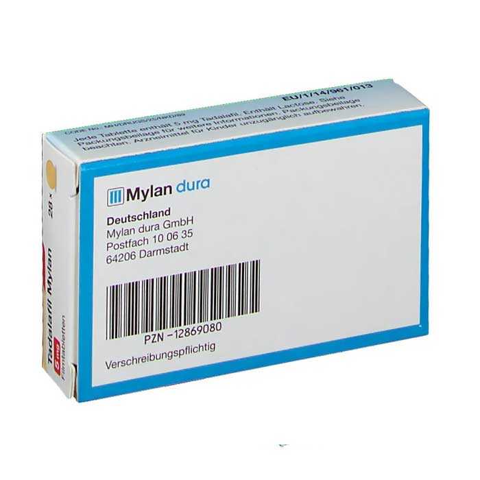 Thuốc cường dương Mylan Tadalafil 5mg 28 viên - Nhà Thuốc Phương Châu
