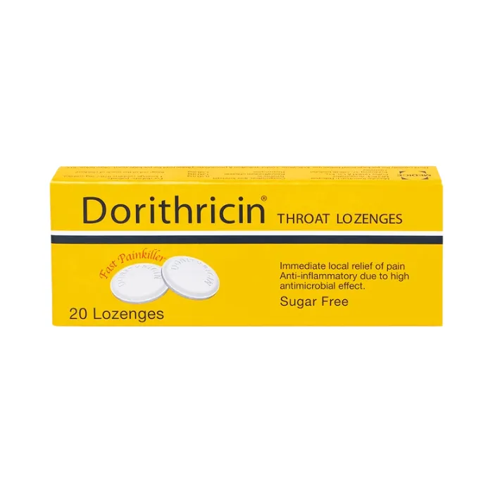 Dorithricin Hyphens (Hộp 2 Vỉ x 10 Viên) - Điều trị các triệu chứng ...