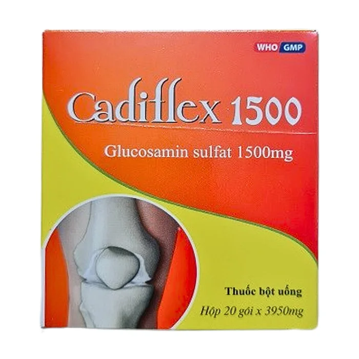 Cadiflex 1500 (20 gói x 3950mg) - Giảm triệu chứng của thoái hóa khớp ...