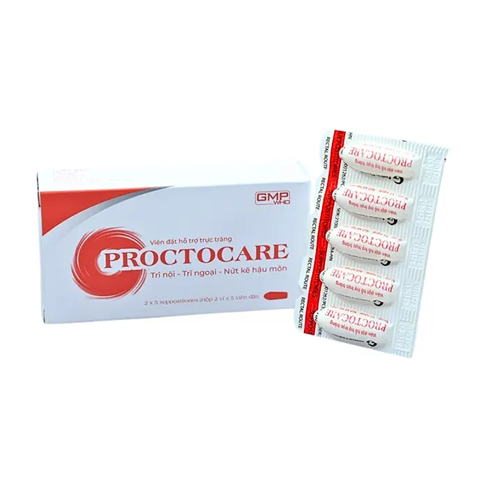 Proctocare (hộp 10 viên) - Viên đặt trị trĩ, nứt kẽ hậu môn - Nhà Thuốc ...