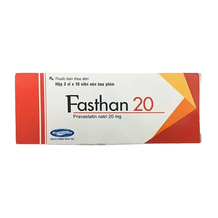 Fasthan 20mg (Pravastatin) - Điều trị hạ Cholesterol máu - Nhà Thuốc ...