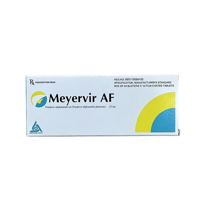 Meyervir AF 25mg (3 vỉ x 10 viên) - Điều trị viêm gan siêu vi B mạn ...